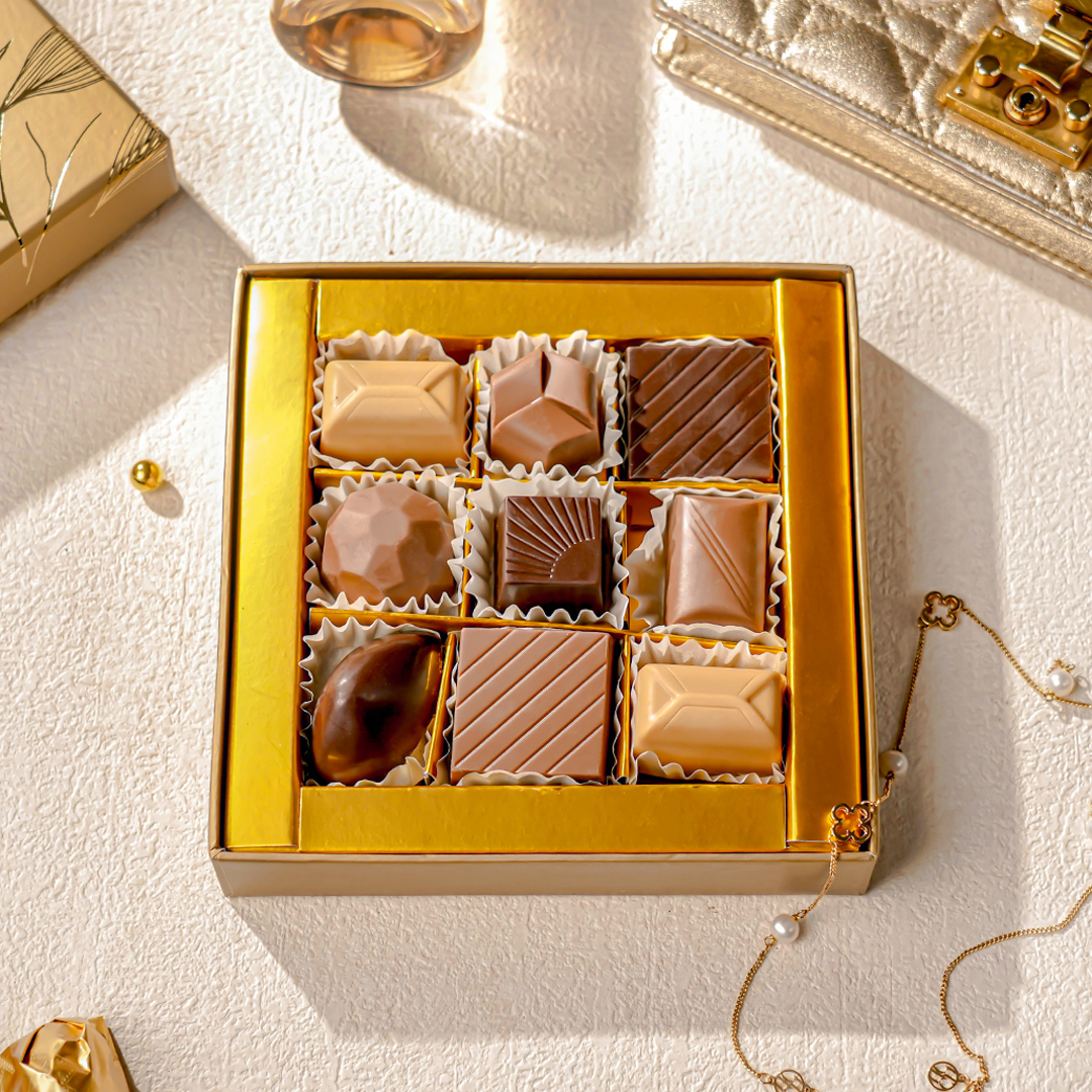 Gold Leaf 9 pc box – Lals - Chocolate and Gifting Brand in Pakistan