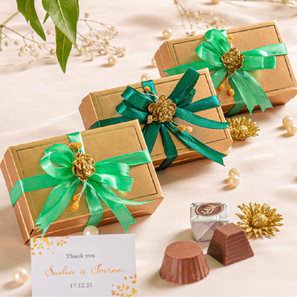 Gold Favour Box (2 Pcs) – Lals - Chocolate and Gifting Brand in Pakistan